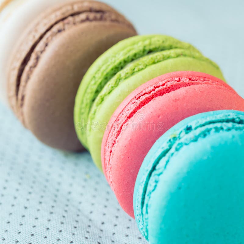 Sweet pastel macaron stock photo. Image of macaron, napery - 47158704