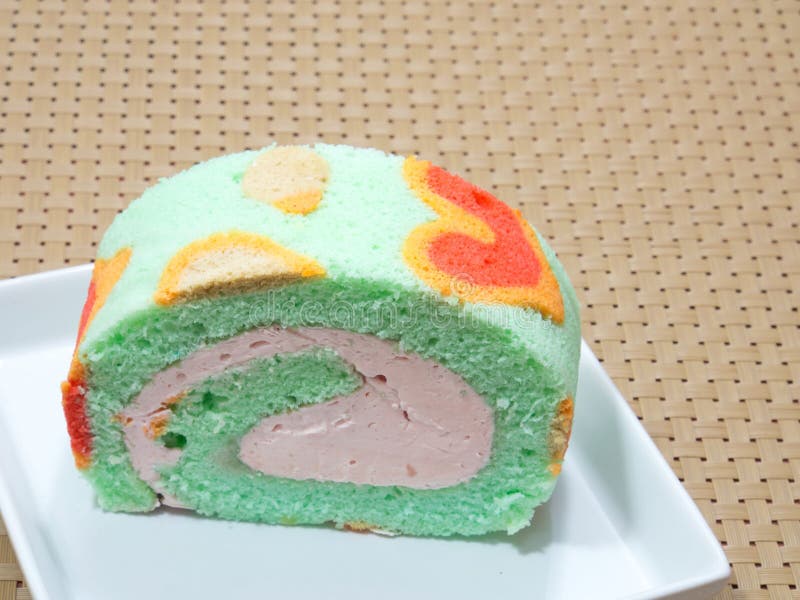 Sweet pastel roll cake stock photo. Image of roll, pastry - 35593176