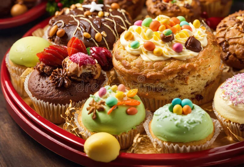 Sweet Pastries Set for Easter Holiday Stock Illustration - Illustration ...
