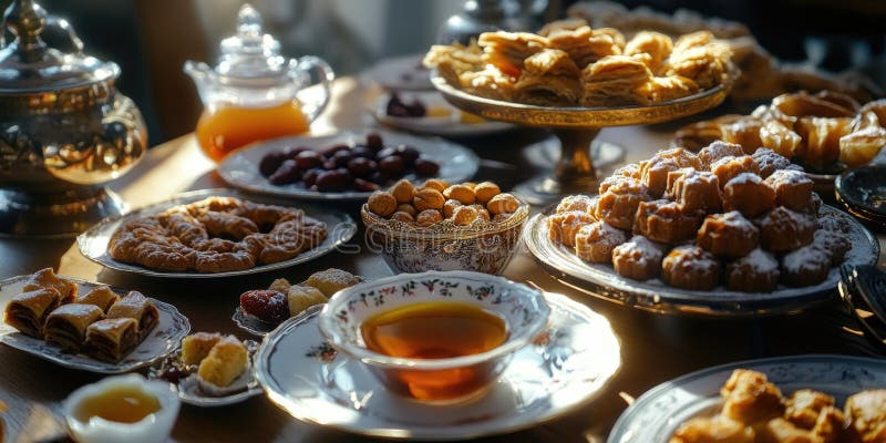 Sweet Pastries on Table stock photo. Image of tarts - 359840504