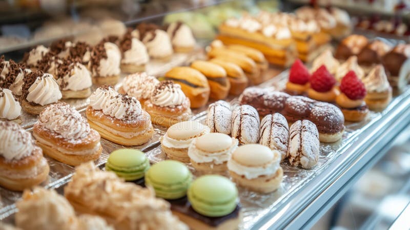 Sweet Pastry Display Showcasing a Variety of Desserts in a Vibrant ...