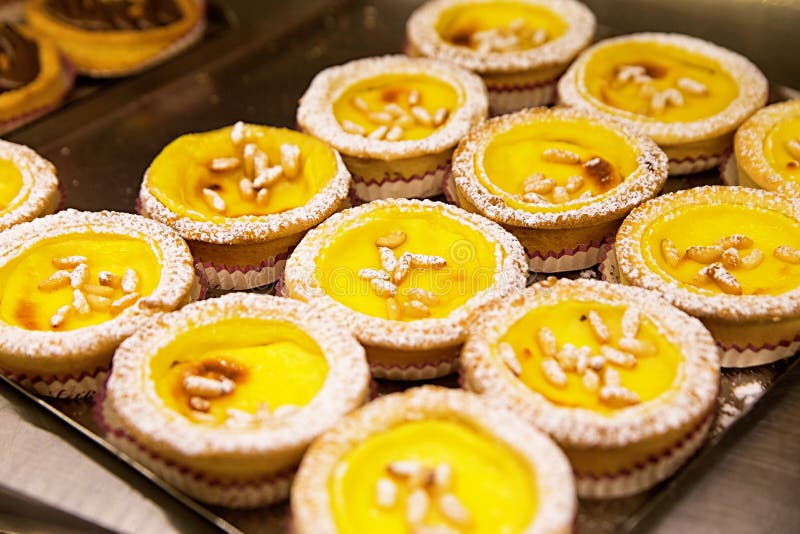 Sweet Pastry with Jam in the Shop Window Stock Image - Image of eating ...
