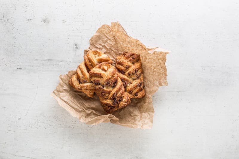 Sweet Pastry. Top of View Sweet Pie on White Concrete Table Stock Image ...