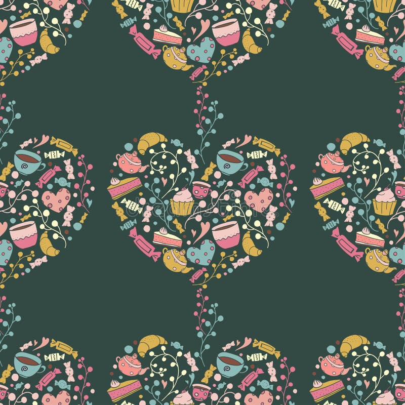 Sweet pattern stock vector. Illustration of kitchen, sweet - 50778792