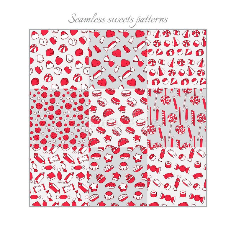 Sweet patterns stock vector. Illustration of comfits - 83911998