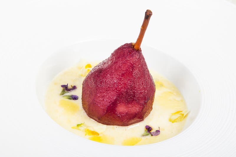 Sweet pear stock photo. Image of powdered, raisins, gourmet - 40222748