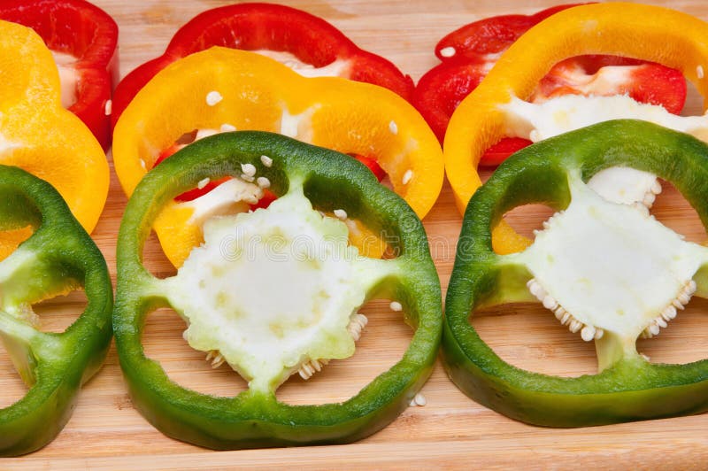 Sweet pepper slices stock photo. Image of yellow, color - 28627662
