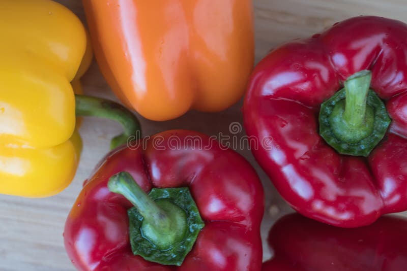 Vegetable Paprika in Red, Yellow and Orange Stock Image - Image of ...