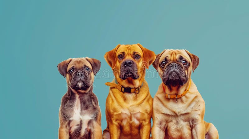 Sweet Pets, Illudtration. a Group of Cute Puppies of Different Breeds ...