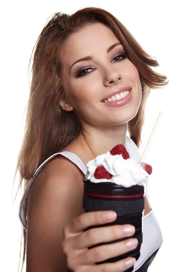 Sweet photography girl. stock image. Image of girl, lens - 20281521