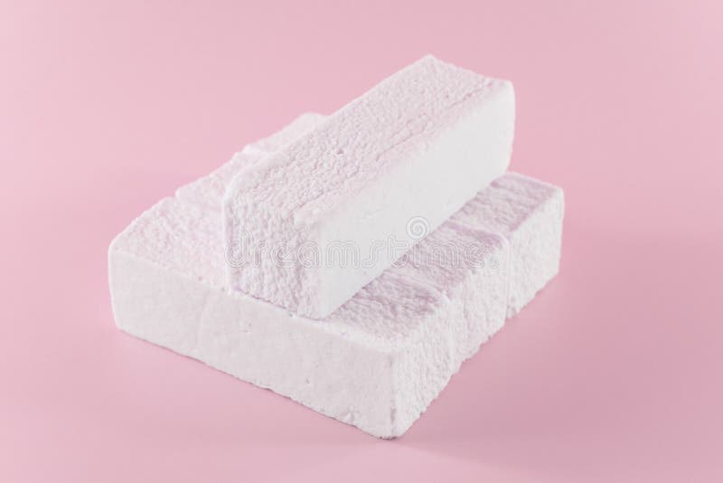 Sweet Pink Marshmallow Rectangular Shape in the Form of a Geometric ...
