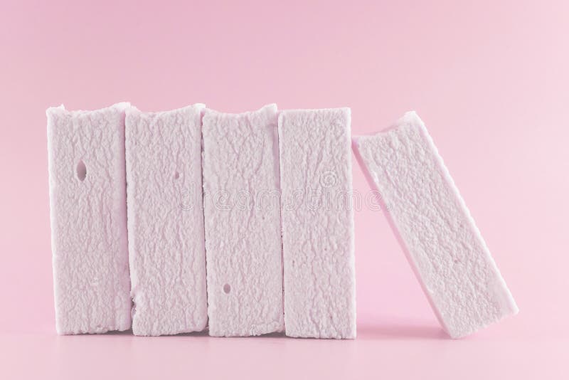 Sweet Pink Marshmallow Rectangular Shape in the Form of a Geometric ...