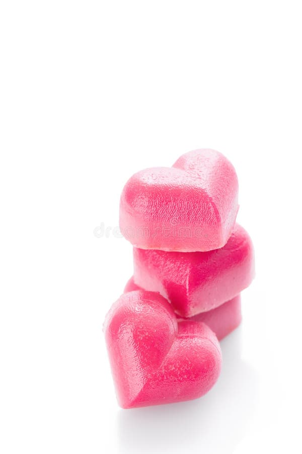 Sweet pink marzipan hearts stock photo. Image of celebration - 30205788