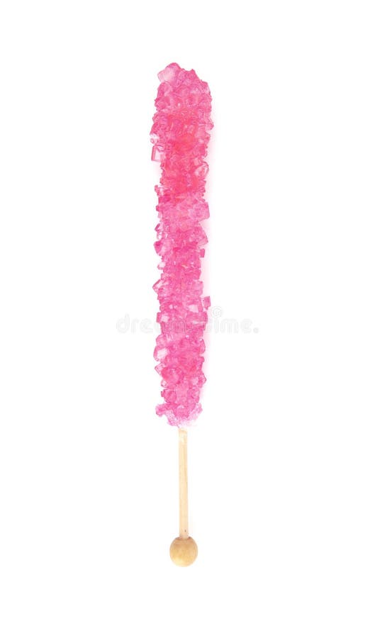 Pink Rock Candy on a Blue Background Stock Image - Image of pink, sugar ...