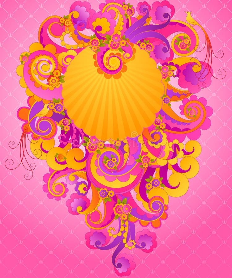 Pink Swirls Pattern stock vector. Illustration of pink - 7625392