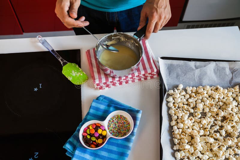 Sweet Popcorn stock image. Image of dish, butter, dessert - 89127433