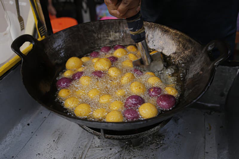 Sweet potato balls stock photo. Image of asia, mashed - 348094532