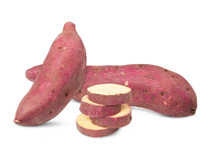 Sweet Potato Isolated with Shadow on White Background. Clipping Path ...