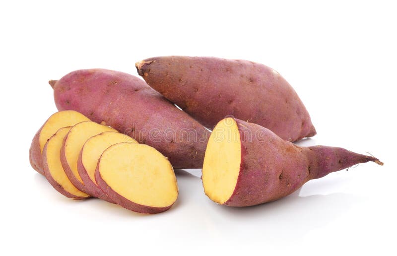 Sweet Potato On The White Background Stock Image - Image: 52344399