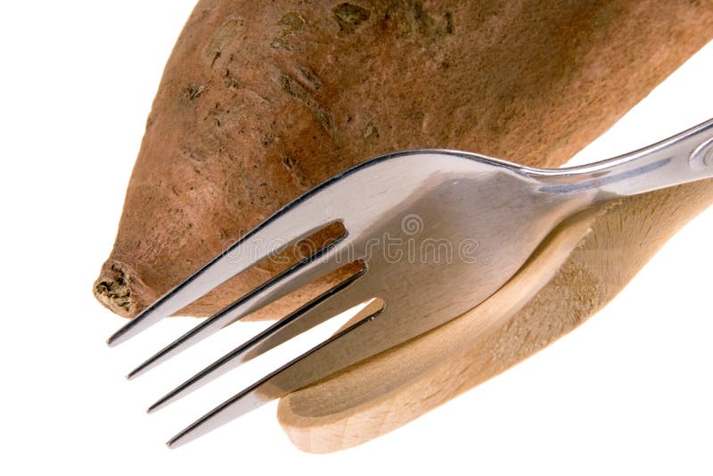 Sweet potato stock photo. Image of vegetarian, fork, weekly - 55434224