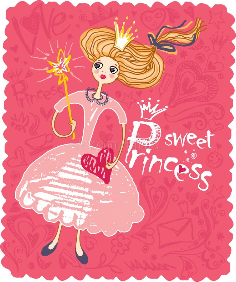 Sweet Princess. stock vector. Illustration of fairy, childhood - 28771444
