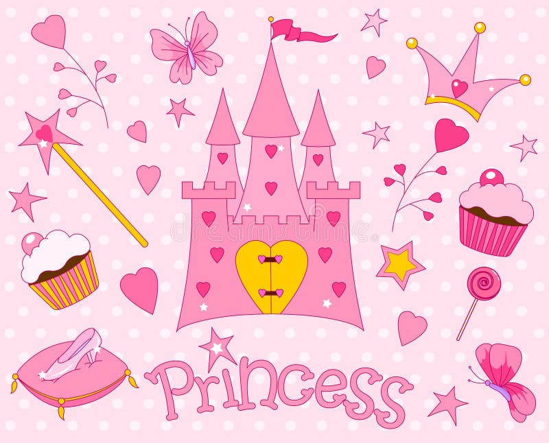 Sweet Princess Icons stock vector. Illustration of sticker - 21686953