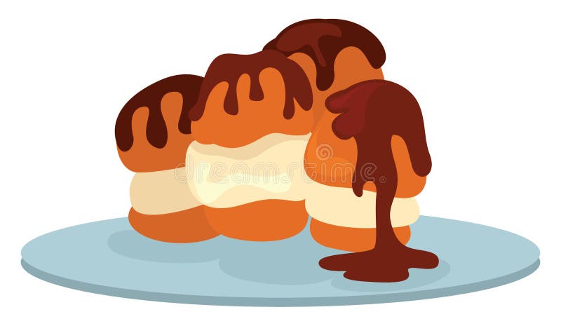 Sweet Profiteroles Stock Illustrations – 258 Sweet Profiteroles Stock ...