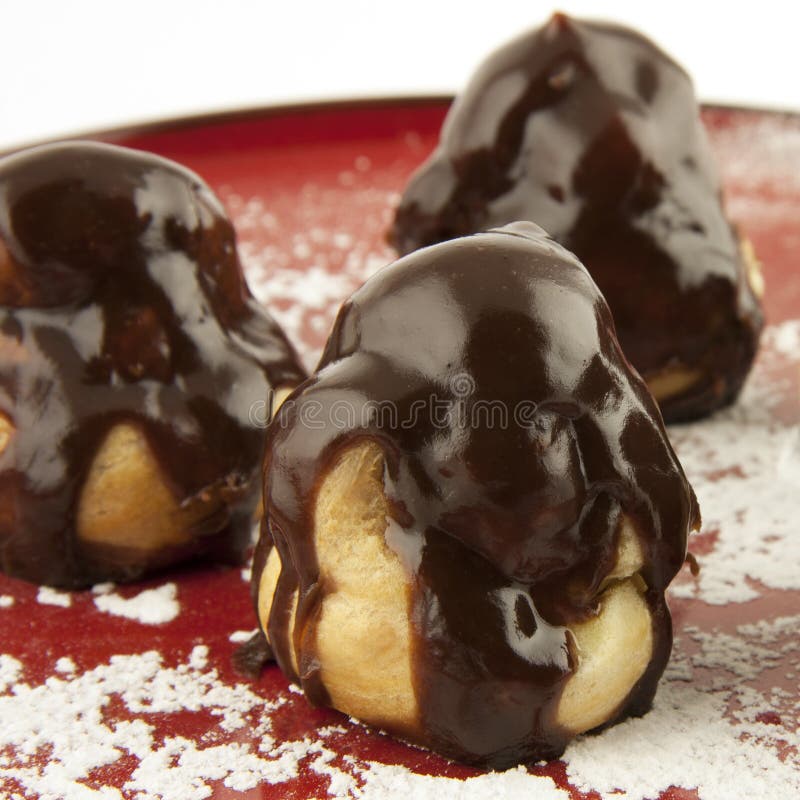 Sweet Profitroles with Glaze Stock Image - Image of cooking, glaze ...