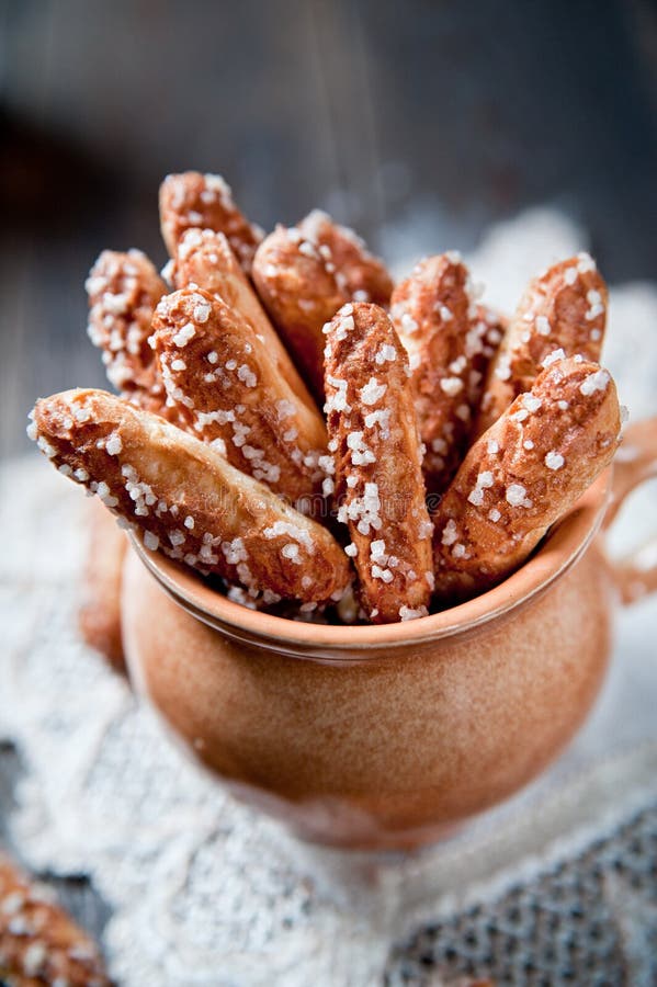 Sweet Puff Snacks with Sugar Stock Image - Image of handmade, choux ...