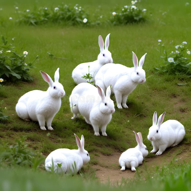 Sweet rabbit in nature stock illustration. Illustration of farm - 276307867