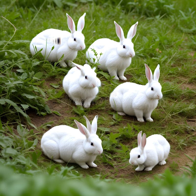 Sweet rabbit in nature stock illustration. Illustration of sweet ...