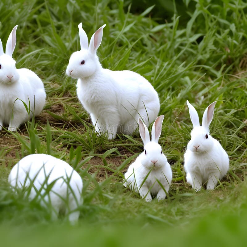 Sweet rabbit in nature stock illustration. Illustration of mammal ...