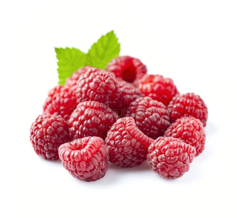 Sweet Raspberry with Leaves Stock Photo - Image of fresh, object: 230176694