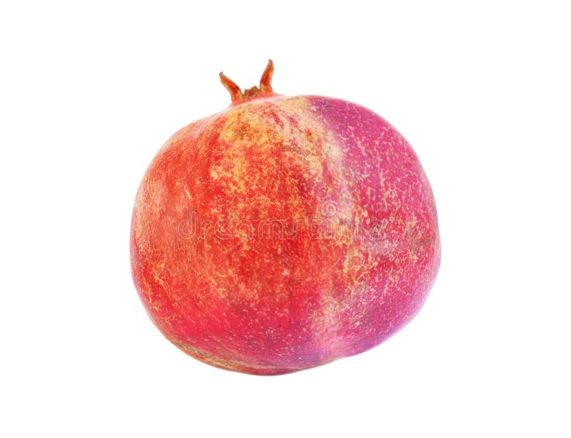 Sweet Red Big Pomegranate Fruit Isolated on White Stock Photo - Image ...