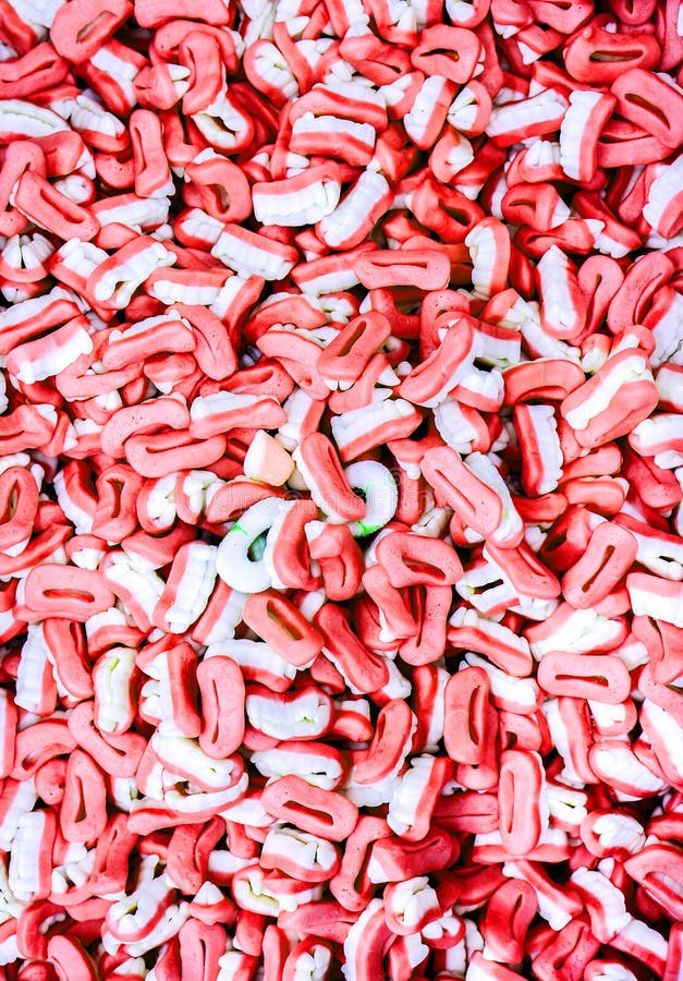 Sweet Red and White Candy Teeth As Background Stock Photo - Image of ...