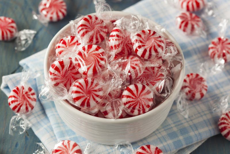 Sweet Red and White Peppermint Candy Stock Photo - Image of confection ...