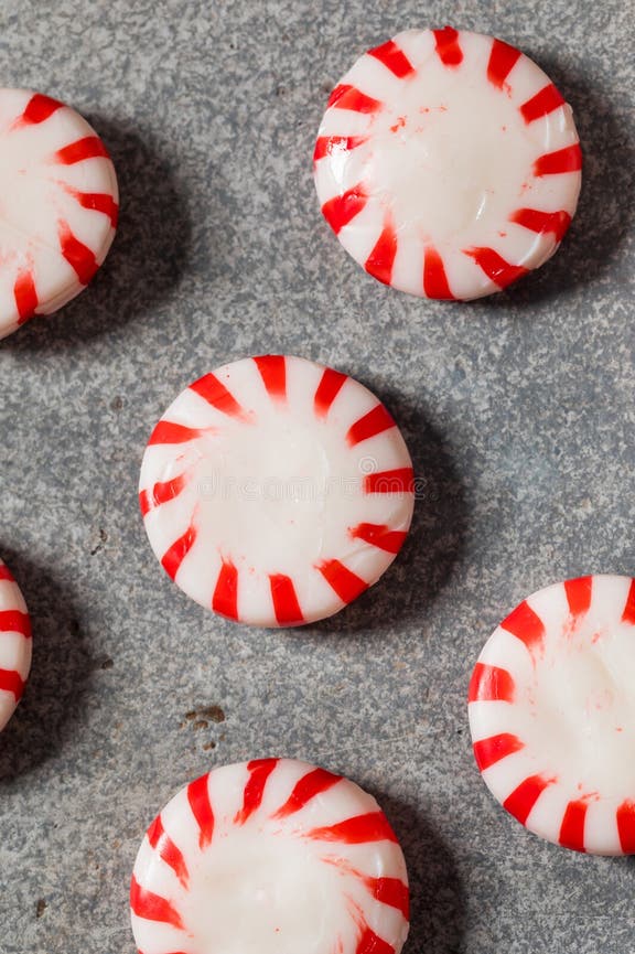 Sweet Red and White Peppermint Candy Stock Photo - Image of round, food ...