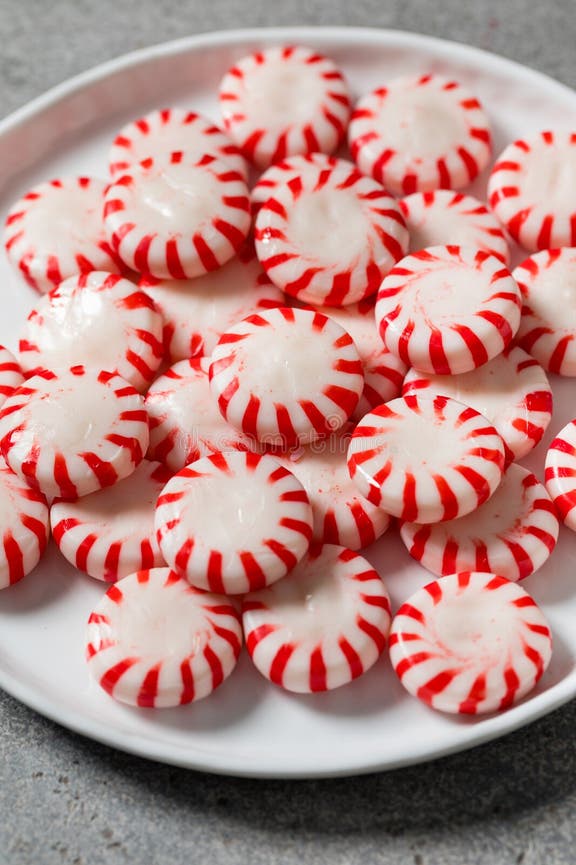 Sweet Red and White Peppermint Candy Stock Photo - Image of spiral ...