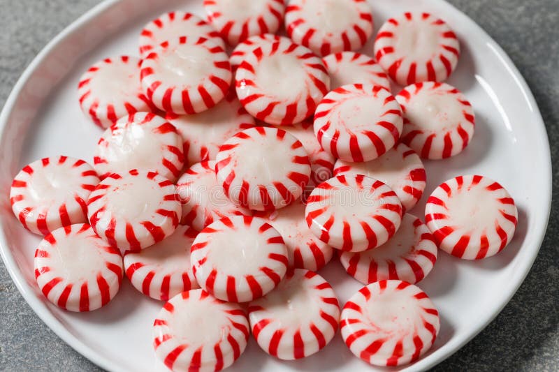 Sweet Red and White Peppermint Candy Stock Image - Image of white ...