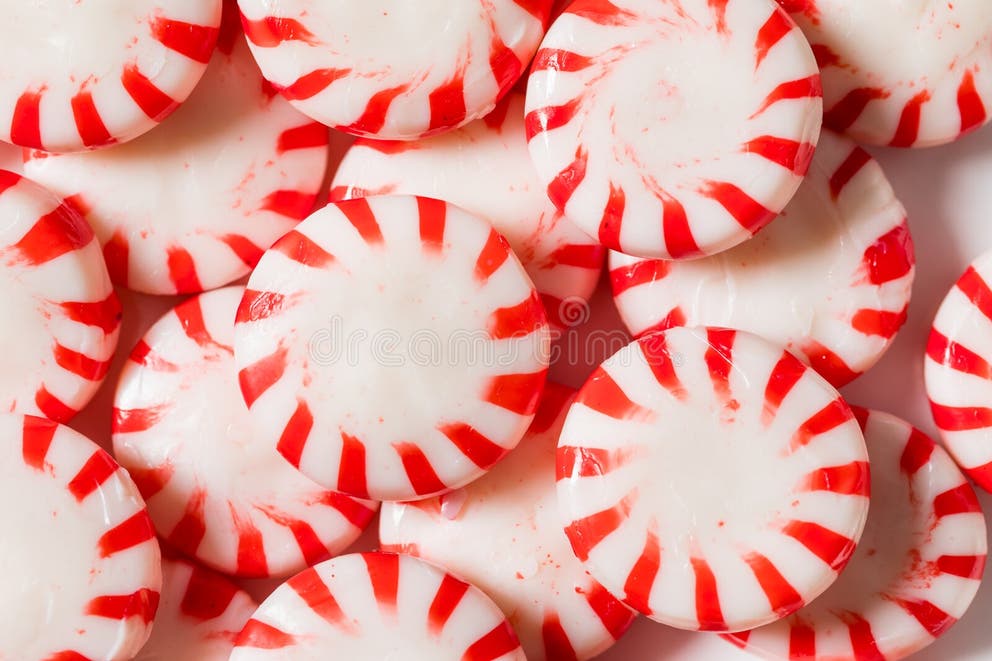 Sweet Red and White Peppermint Candy Stock Photo - Image of mint, swirl ...
