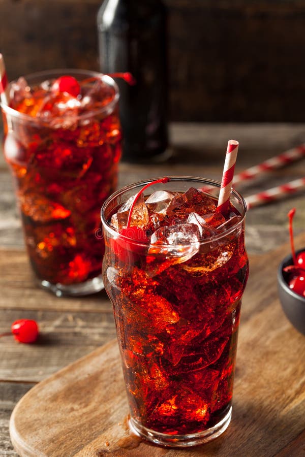 Sweet Refreshing Cherry Cola Stock Photo - Image of freshness ...