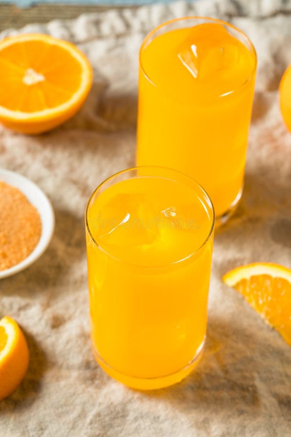 Sweet Refreshing Powdered Orange Drink Stock Image - Image of sweet ...