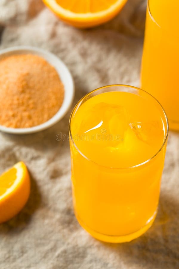 Sweet Refreshing Powdered Orange Drink Stock Photo - Image of ...