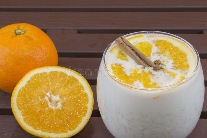 Sweet rice with orange stock photo. Image of sweet, traditional - 100682306