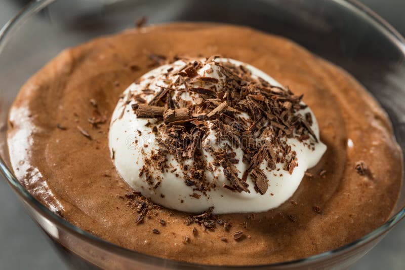 Sweet Rich Chocolate Mousse Dessert Stock Photo - Image of fresh ...