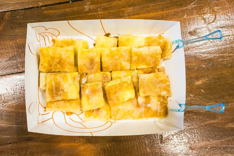 Sweet Roti in Paper Box stock image. Image of thailand - 111786557