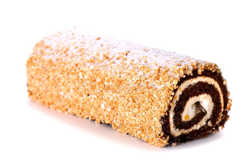 Sweet Roulade Covered with Powder Stock Image - Image of food, bakery ...