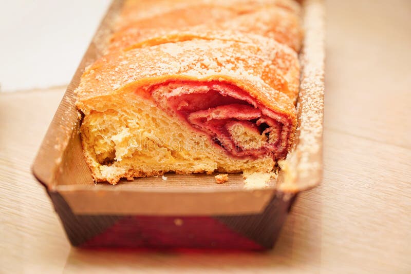 Sweet Roulade from the Store on the Table Stock Image - Image of fresh ...
