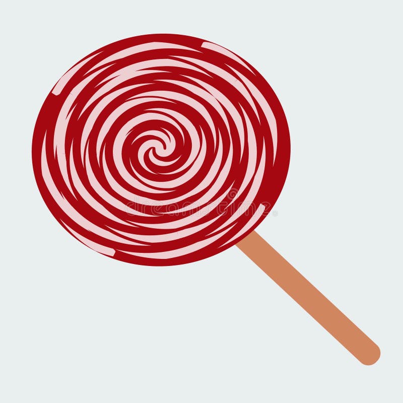 Sweet Round Candy Red White Christmas Candy Cane Stock Illustration ...