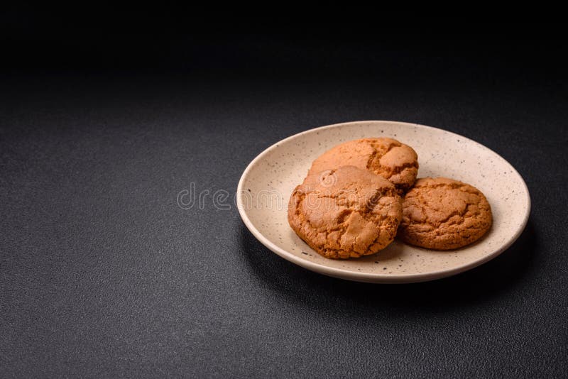 Sweet Round Crispy Lemon Cookies Stock Photo - Image of flavor, healthy ...